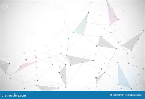 Abstract Connecting Dots And Lines Connection Science And Technology