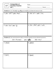 HW Set Pdf Composition Of Functions Practice Set Problems Find A B