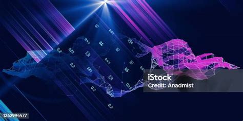 인공 지능 알고리즘의 추상 적 시각화 분석 빅 데이터 다채로운 그리드와 흐린 선과 양자 가상 암호화 개념 분석 알고리즘 은 데이터를 제공합니다 블록 체인 감각 지각에 대한