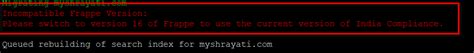 Getting Error In India Compliance On Giving The Command Bench Migrate ERPNext Frappe Forum