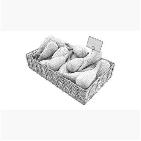 Parsnip In Tray With Price Tag 3d Model Download Vegetables On