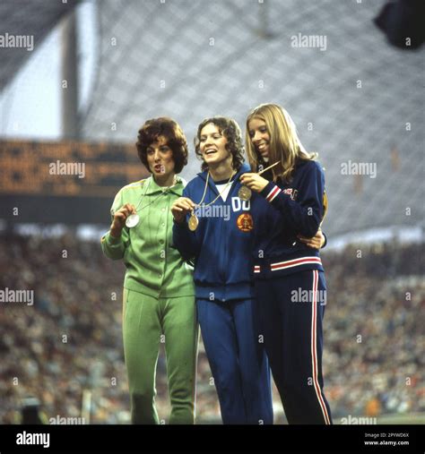 Olympic Games Munich 1972 Award Ceremony 400m Women Monika Zehrt Gdr