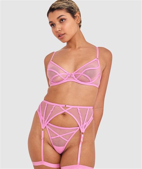 Bras N Things Night Games Simply Sexy Underwire String Set Pink