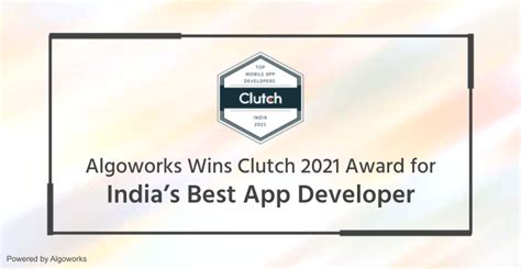Algoworks Wins Clutch 2021 For Indias Best App Developer