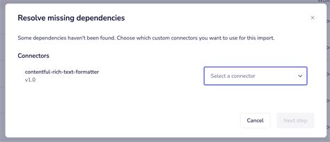 service connector mapping at import tray documentation