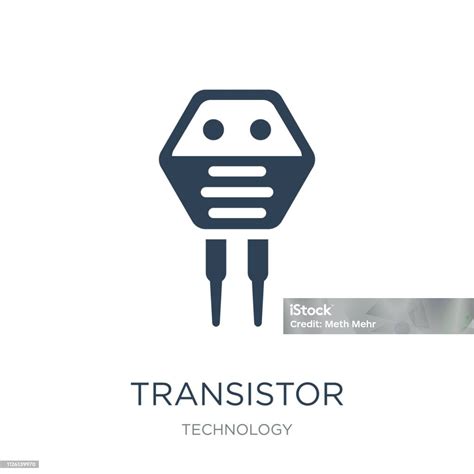 흰색 바탕에 트랜지스터 아이콘 벡터 트랜지스터 유행 가득 기술 컬렉션 트랜지스터 벡터 일러스트 레이 션에서 아이콘 0명에 대한 스톡 벡터 아트 및 기타 이미지 Istock