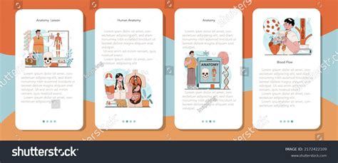 Anatomy School Subject Mobile Application Banner Stock Vector Royalty Free 2172422109