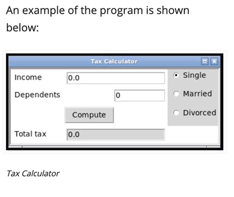 solved add radio button options for filing status to the tax