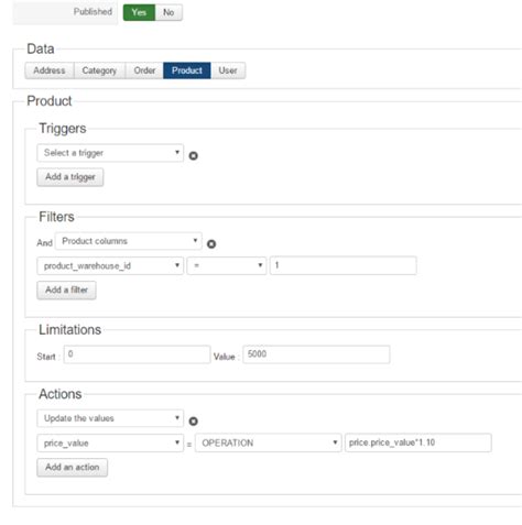 Hikashop Mass Action Price Increase With Variants Hikashop