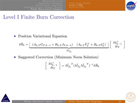 Design Of The Onboard Autonomous Targeting Algorithm For The Trans Earth Phase Of Orion Pdf