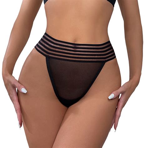 Gibobby Lencería Sexy Ropa Interior De Cintura Alta Para Mujer Tanga