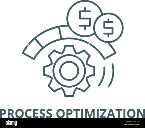 Process Optimization Vector Line Icon Linear Concept Outline Sign Symbol Stock Vector Image