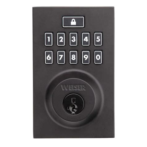 Weiser Smartcode 10 Keyless Entry Contemporary Deadbolt In Black The Home Depot Canada