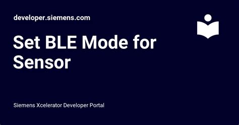 Set Ble Mode For Sensor