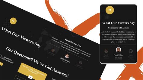 Testimonial Dual Layer Slider Youtuber Website Html Css And Vanila