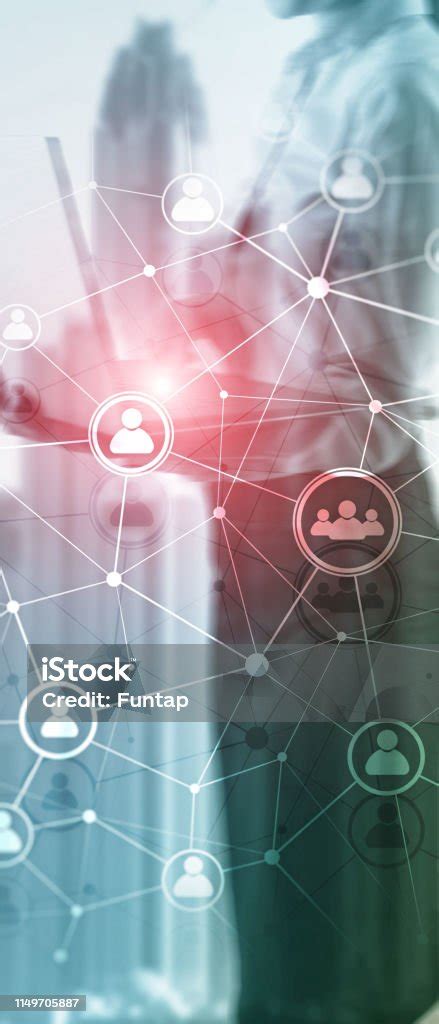 세로 파노라마 배너입니다 이중 노출 사람들 네트워크 Structureþþ Hr인적 자원 관리 및 모집 개념 공동체에 대한 스톡 사진 및 기타 이미지 Istock