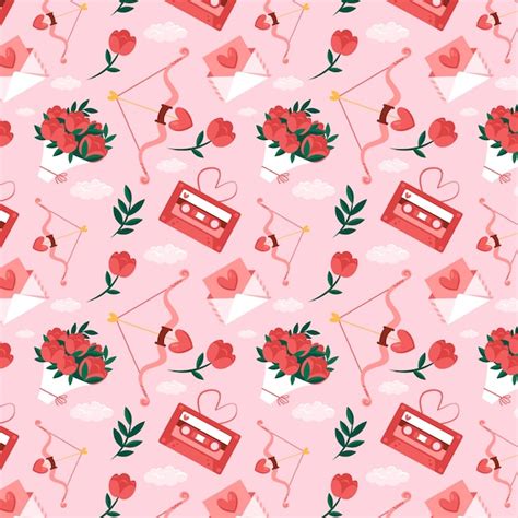 Free Vector Valentines Day Pattern Design