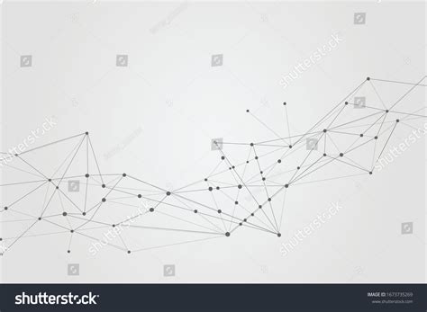 Abstract Connecting Dots Lines Background Technology Stock Vector Royalty Free 1673735269