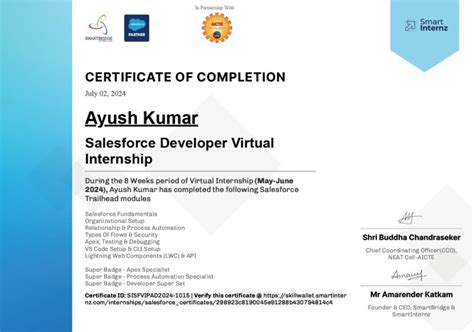 Ayush Kumar On Linkedin Salesforcedeveloper Smartinternz Salesforce