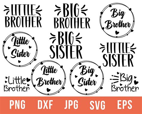 Big Brother Svg Big Sister Svg Big Bro Svg Sibling Svg Etsy