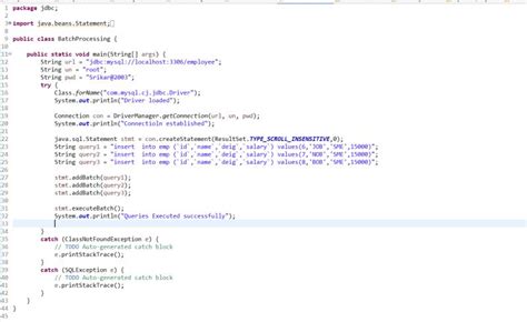 Java Jdbc Database Batchprocessing Preparedstatement Srikar Mandava