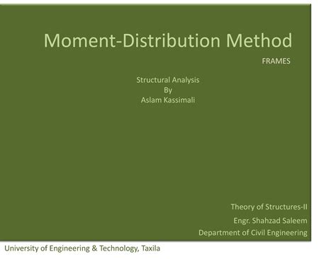 Lecture 9 Tos Ii Structural Analysis Of Indeterminate Structures
