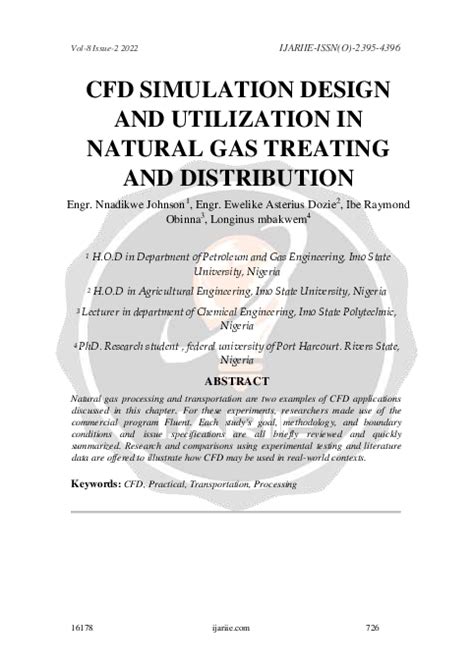 pdf cfd simulation design and utilization in natural gas treating and