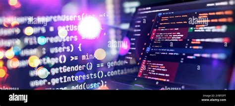 Computer Script Programming Code Abstract Screen Of Software Developer