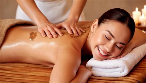 Woman Receiving Back Massage In Spa Premium Ai Generated Image