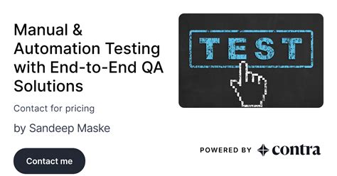 Manual And Automation Testing With End To End Qa Solutions By Sandeep Maske