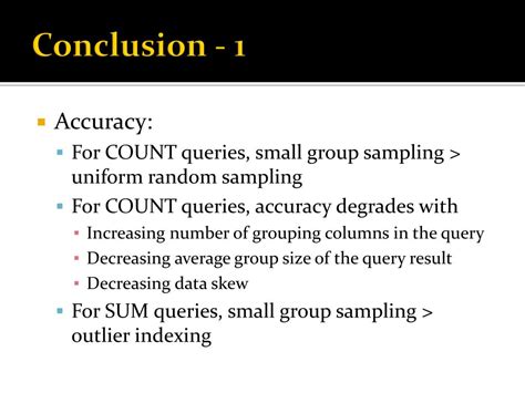 Ppt Dynamic Sample Selection For Approximate Query Processing