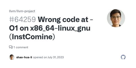 Wrong Code At O On X Linux Gnu Instcomine Issue