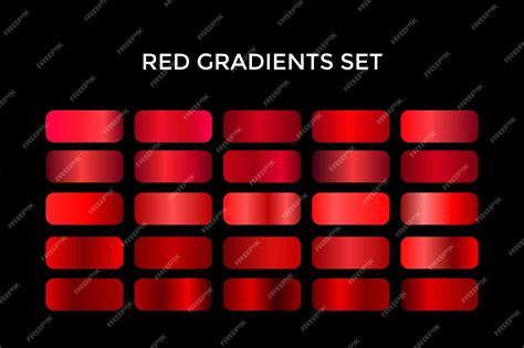 Premium Vector Red Gradients Set Premium Vector Red Gradients Set