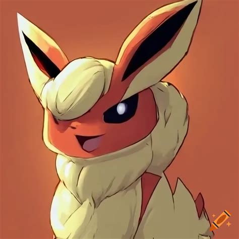 Digital Artwork Of Flareon Pokemon On Craiyon