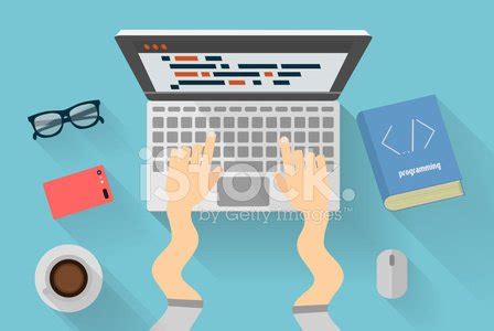Python Developers Workplace Python Programming Concept Stock Vector Royalty Free FreeImages