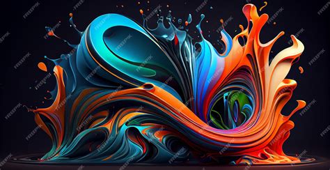 Premium Photo Abstract Multi Colored Backdrop Illustration With Vibrant Colors Generative Ai