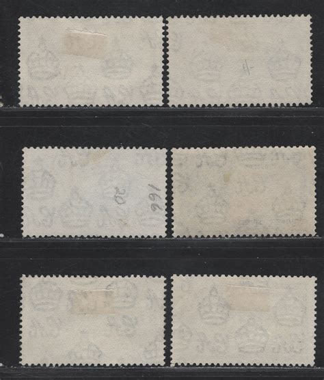Lot 279 Seychelles Sg128 131 6c 1r Ultramarine And Gray Black Slate