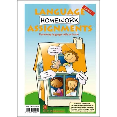 Printablesblm Language Homework Assignments Lvl 1 Ages 5 6 Edsco