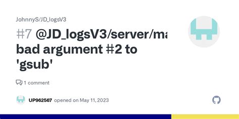 JD LogsV Server Main Lua Bad Argument To Gsub Issue JohnnyS JD LogsV GitHub