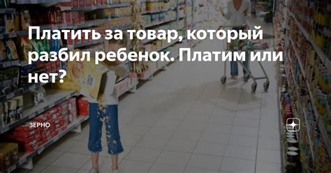 Платить за товар который разбил ребенок Платим или нет Зерно Дзен