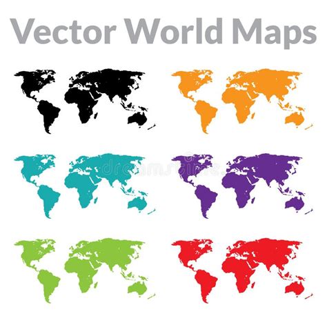 Vector World Map Stock Vector Illustration Of North 31606414