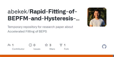 github abekek rapid fitting of bepfm and hysteresis loops using