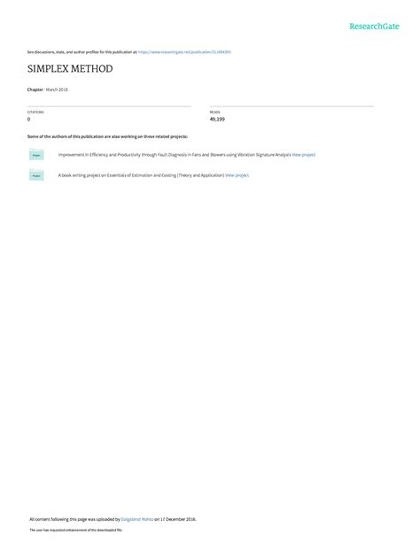 9Chapter 4Simplex Method See Discussions Stats And Author Profiles For This Publication At