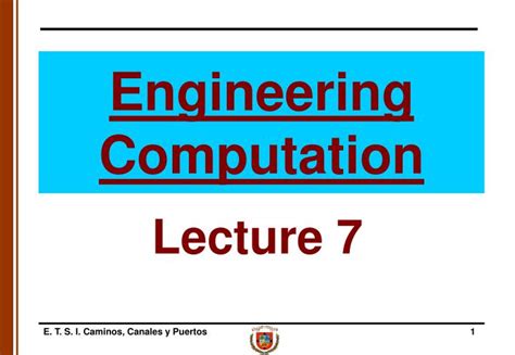 PPT Engineering Computation PowerPoint Presentation Free Download ID 6679373