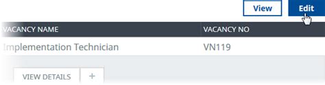 Edit Vacancy Requisition