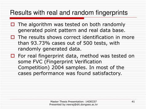 Ppt Pair Wise Distance Histogram Based Fingerprint Minutiae Matching