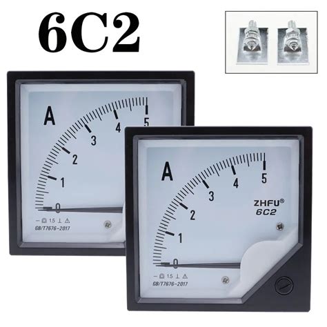 1PC 6C2 5A 10A 30A 50A 100A 300A 75mV DC Current Analog Ammeter Gauge