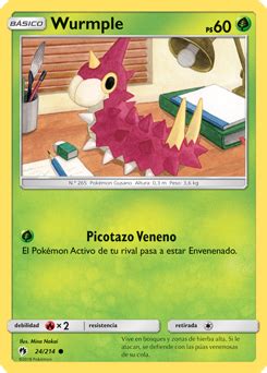 Wurmple Truenos Perdidos Base De Datos De Cartas De Jcc