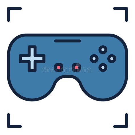 Game Controller Vector Device For Video Games Colored Icon Stock Illustration Illustration Of