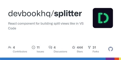 Github Devbookhqsplitter React Component For Building Split Views